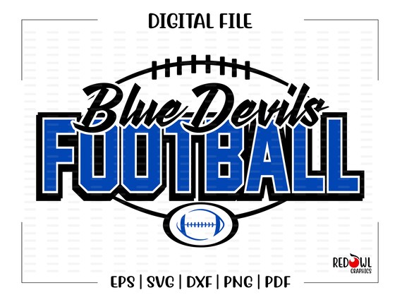 Football Svg Blue Devil Svg Blue Devil Football Devil Blue - Etsy