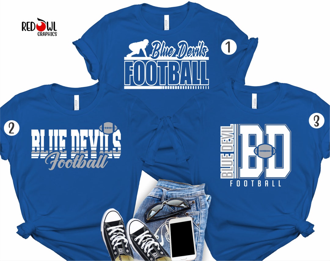 Football Shirt, Blue Devil Shirt, Blue Devil, Football, T-shirt ...
