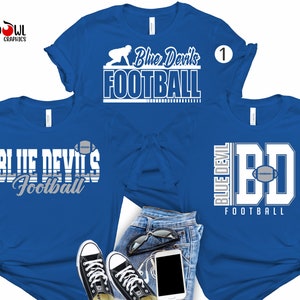 Football Shirt, Blue Devil Shirt, Blue Devil, Football, T-shirt ...
