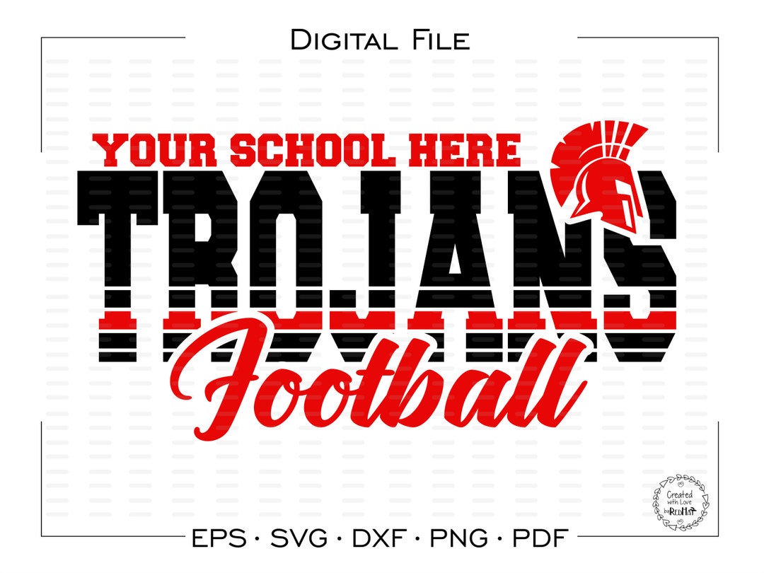 Football Svg, Trojan Football Svg, Trojan, Trojans, Football, Svg, Dxf ...