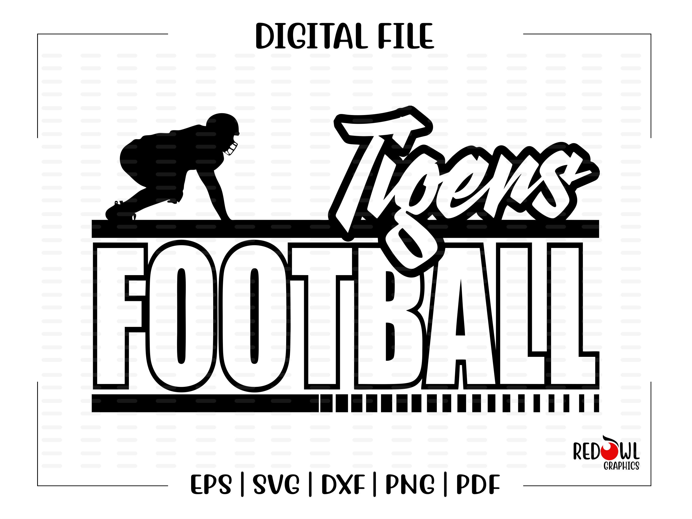Football Svg, Tiger Football Svg, Tiger, Tigers, Football, Svg, Dxf ...