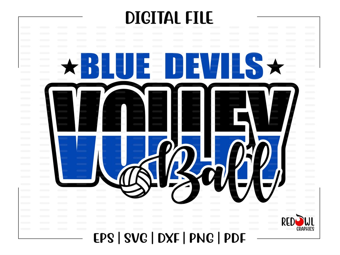 Volleyball Svg, Blue Devil Volleyball Svg, Blue, Devil, Volleyball, Svg ...