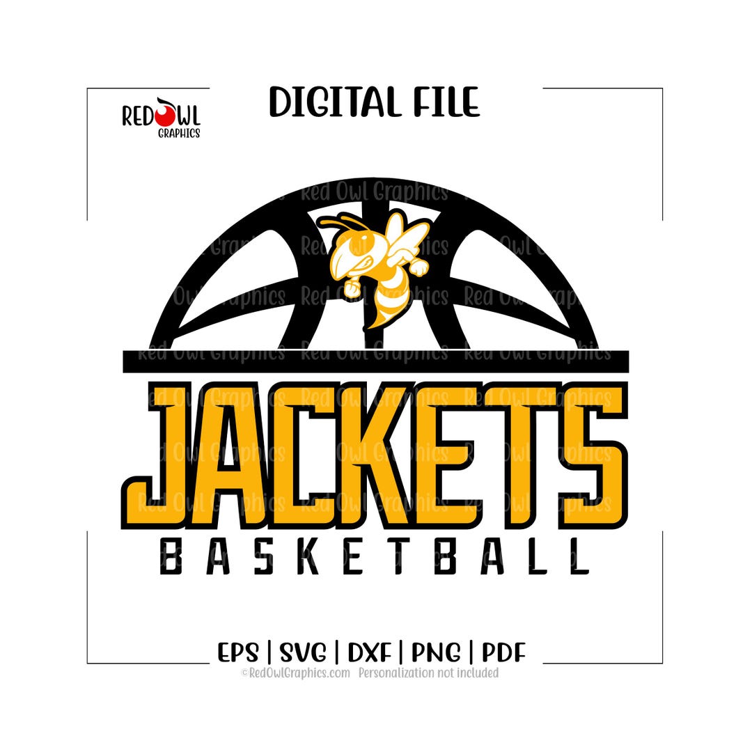 Jackets Basketball Svg, Yellow Jacket Basketball, Yellowjacket, Team ...