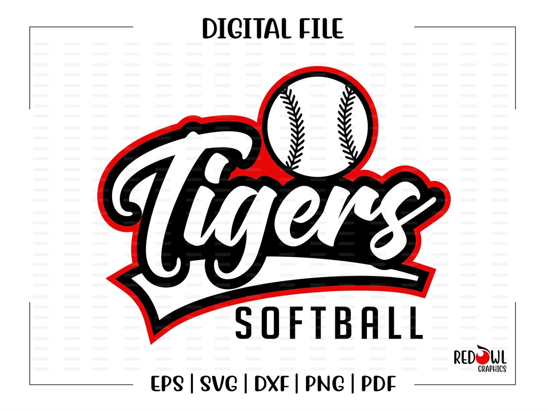 Softball Svg, Tiger Softball Svg, Tiger, Tigers, Softball, Svg, Dxf ...
