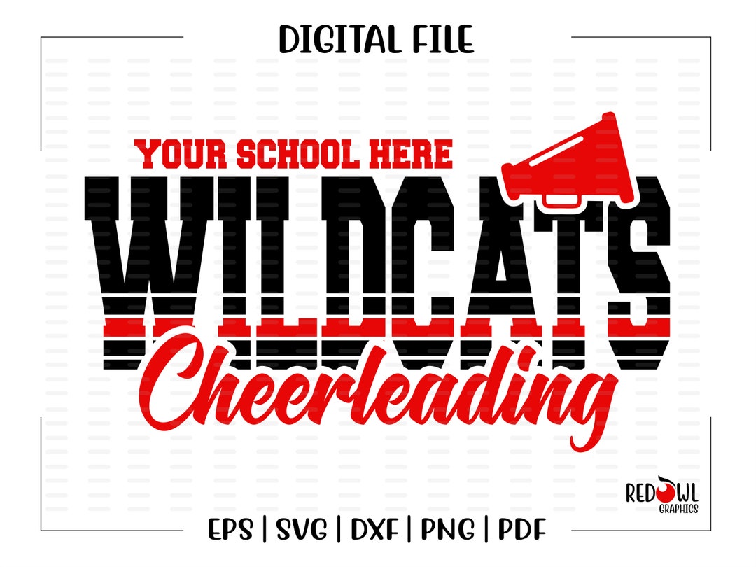 Cheerleading Svg, Wildcat Cheerleading, Wildcat, Wildcats, Cheer ...