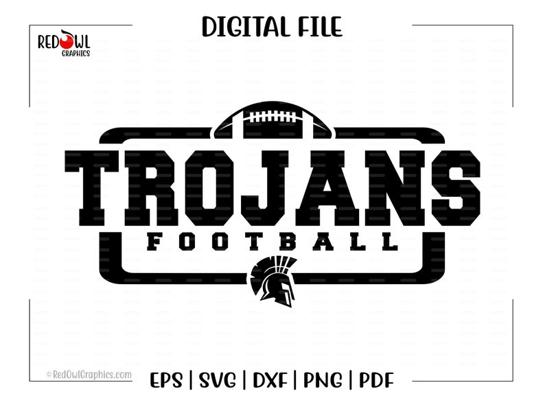 Football Svg, Trojan Football Svg, Trojan, Trojans, Football, Svg, Dxf ...