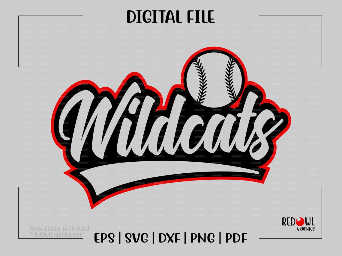 Baseball Svg, Wildcat Baseball Svg, Wildcat, Wildcats, Baseball, Svg ...