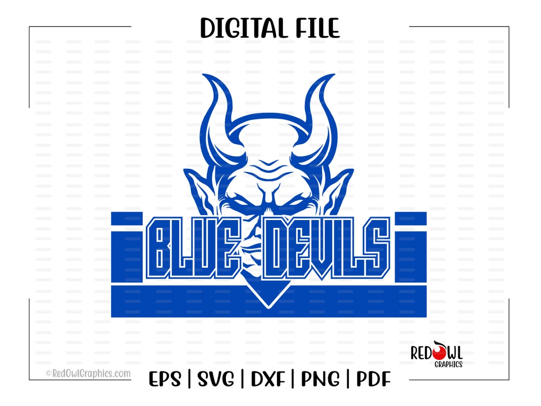 Blue Devil Svg, Devils Svg, Blue Devil, Blue Devils, Devil, Svg, Dxf ...