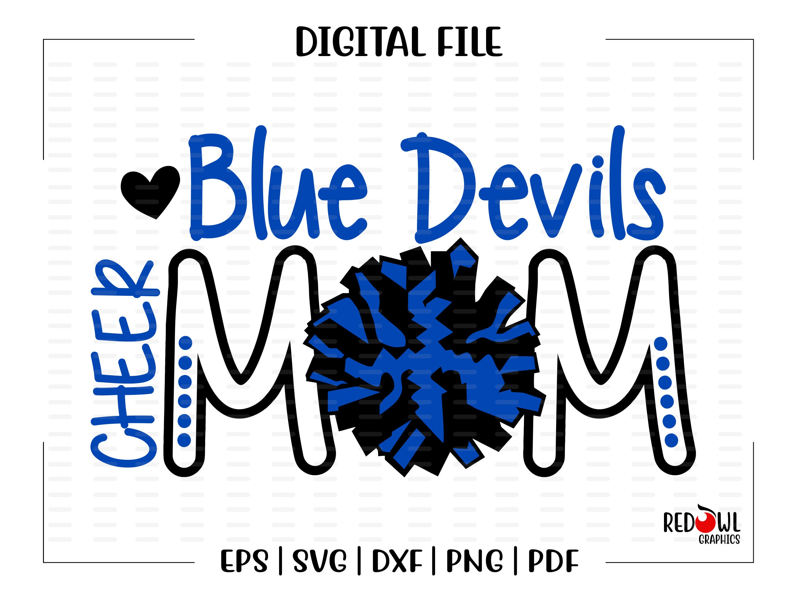 Cheer Mom Svg Blue Devil Cheer Mom Blue Devil Devil Cheer | Etsy