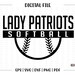 Lady Patriots Softball Svg, Softball Svg, Lady, Patriot, Patriots ...