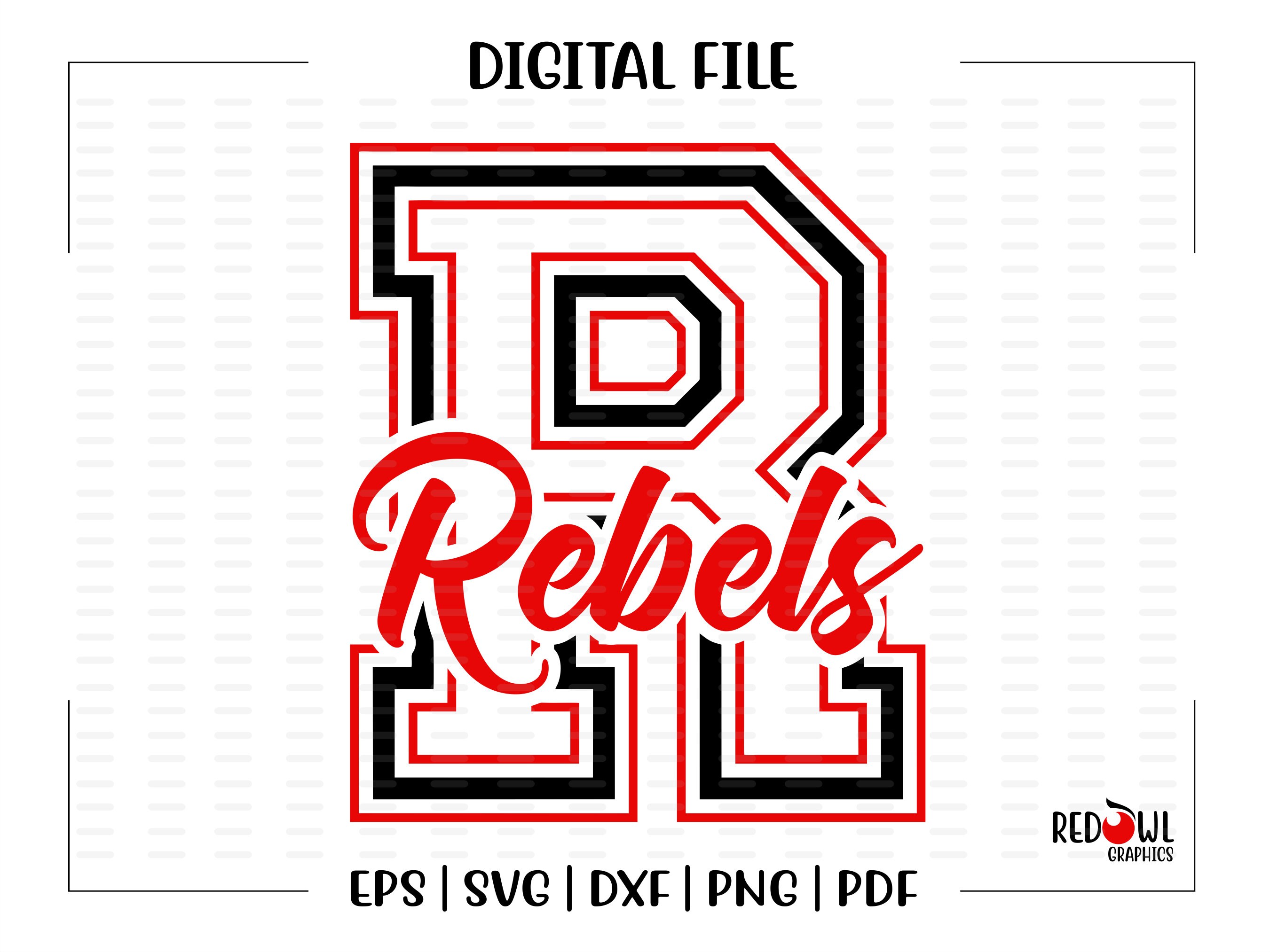 Rebel Svg Rebels Svg Rebel Rebels Clipart Team Mascot | Etsy