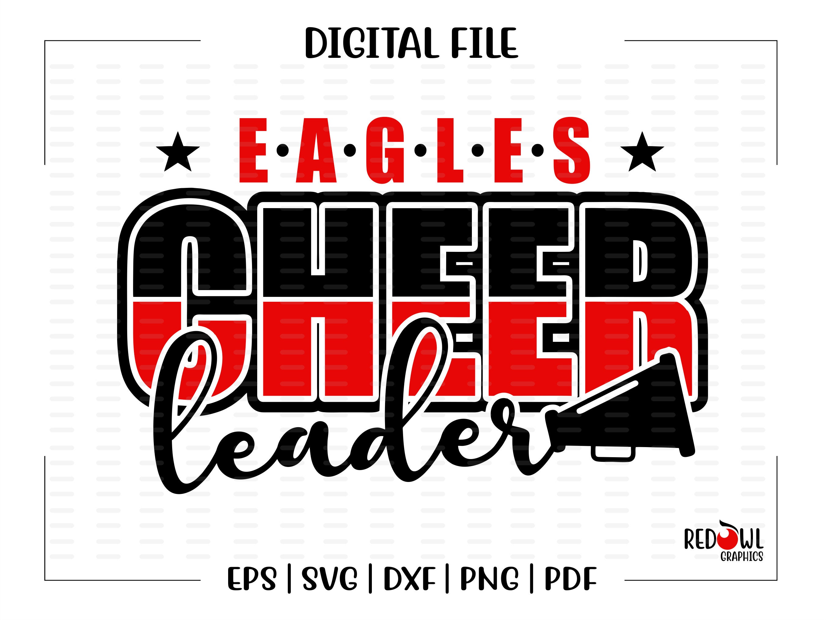 Cheerleader Svg Cheerleading Svg Eagle Eagles Cheer - Etsy