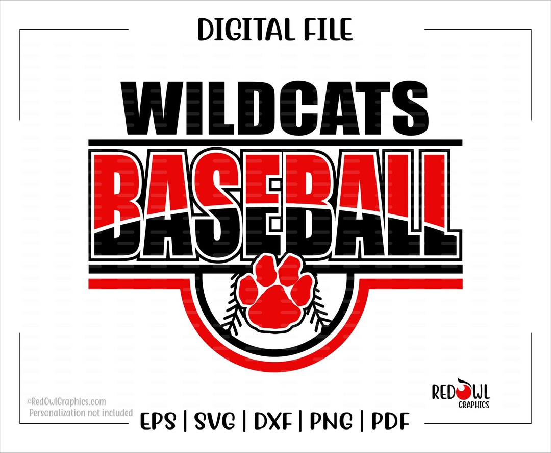 Baseball Svg, Wildcat Baseball Svg, Wildcat, Wildcats, Baseball, Svg ...