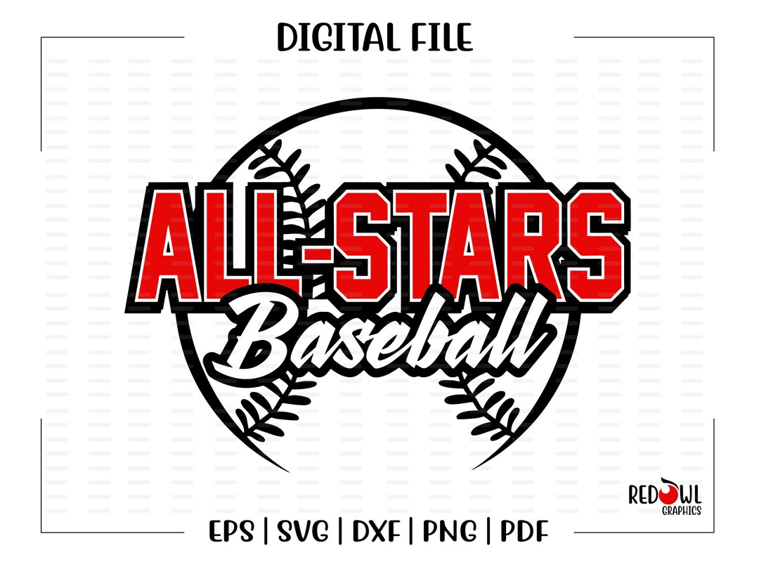 All Star Svg All-star Svg Baseball Svg Baseball All Stars - Etsy