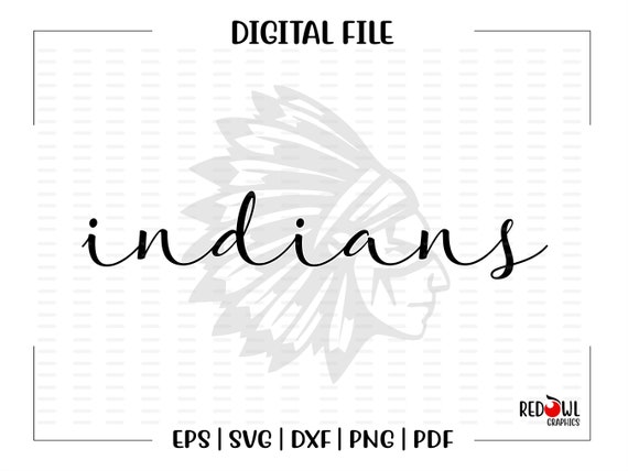 Indian Svg Indians Svg Indian Indians Clipart Mascot | Etsy