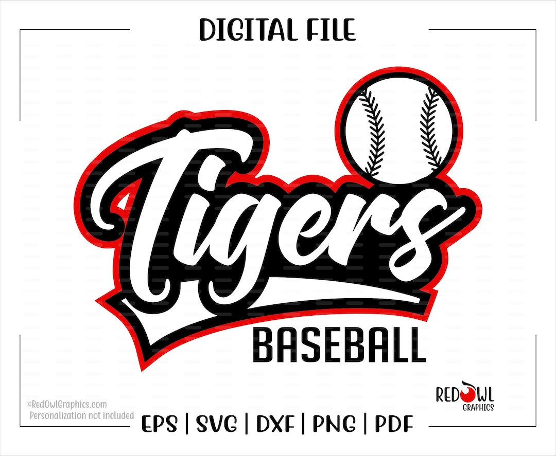 Baseball Svg, Tiger Baseball Svg, Tiger, Tigers, Baseball, Svg, Dxf ...