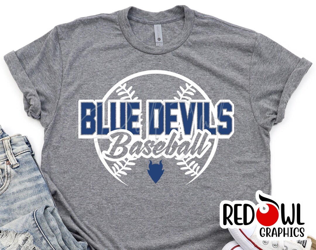 Baseball Shirt, Blue Devil Shirt, Blue Devils, Baseball, T-shirt ...