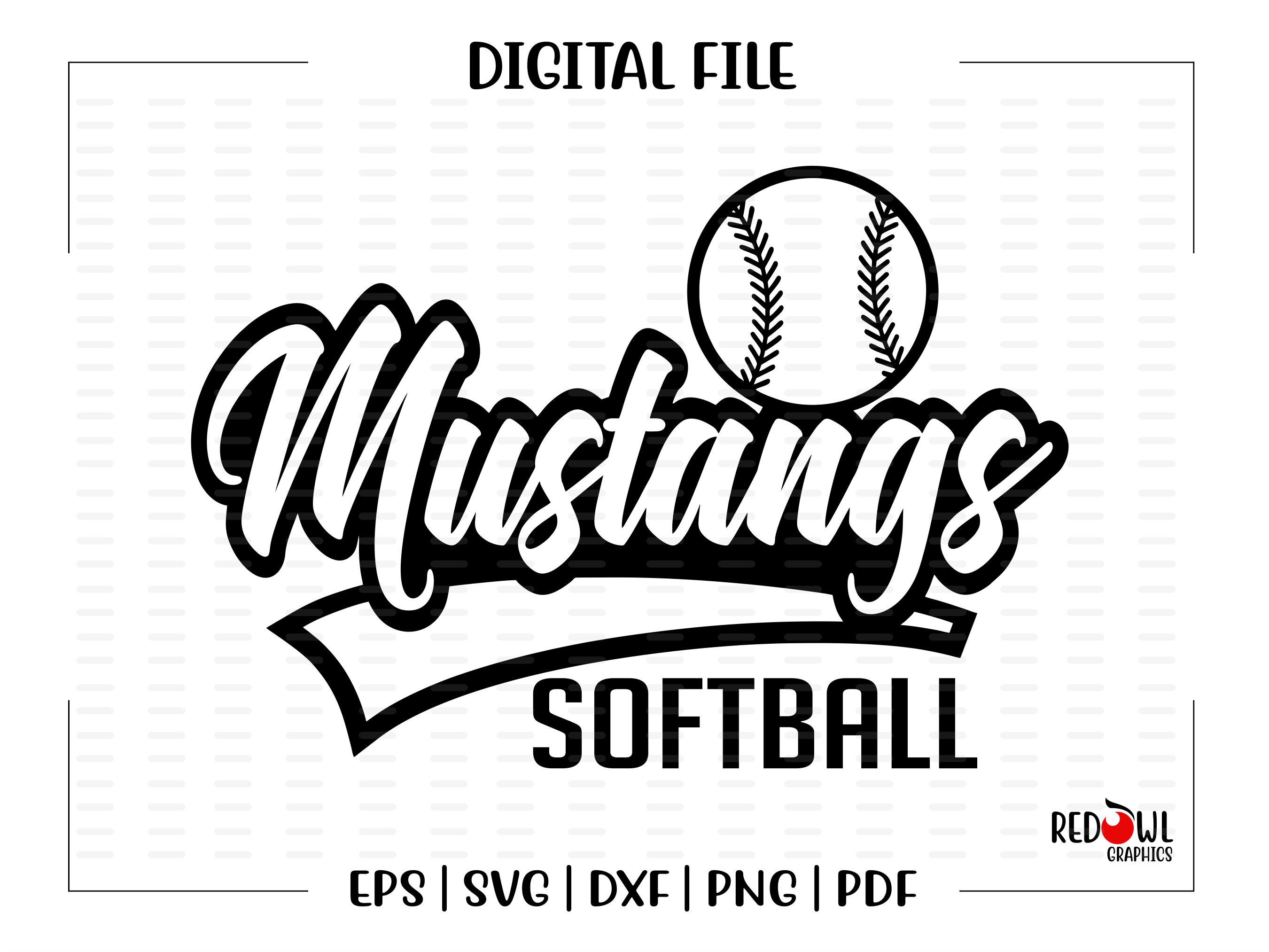 Softball Svg, Mustang Softball Svg, Mustang, Mustangs, Softball, Svg ...
