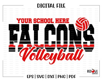 Falcons Volleyball Svg - Etsy