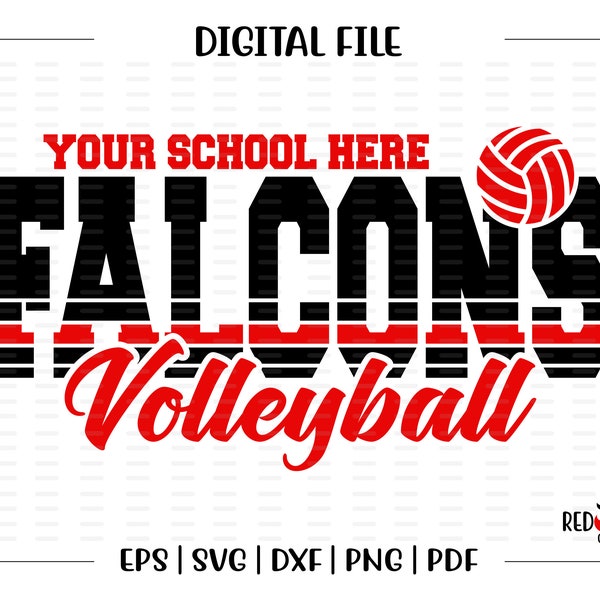 Falcon Volleyball Svg - Etsy
