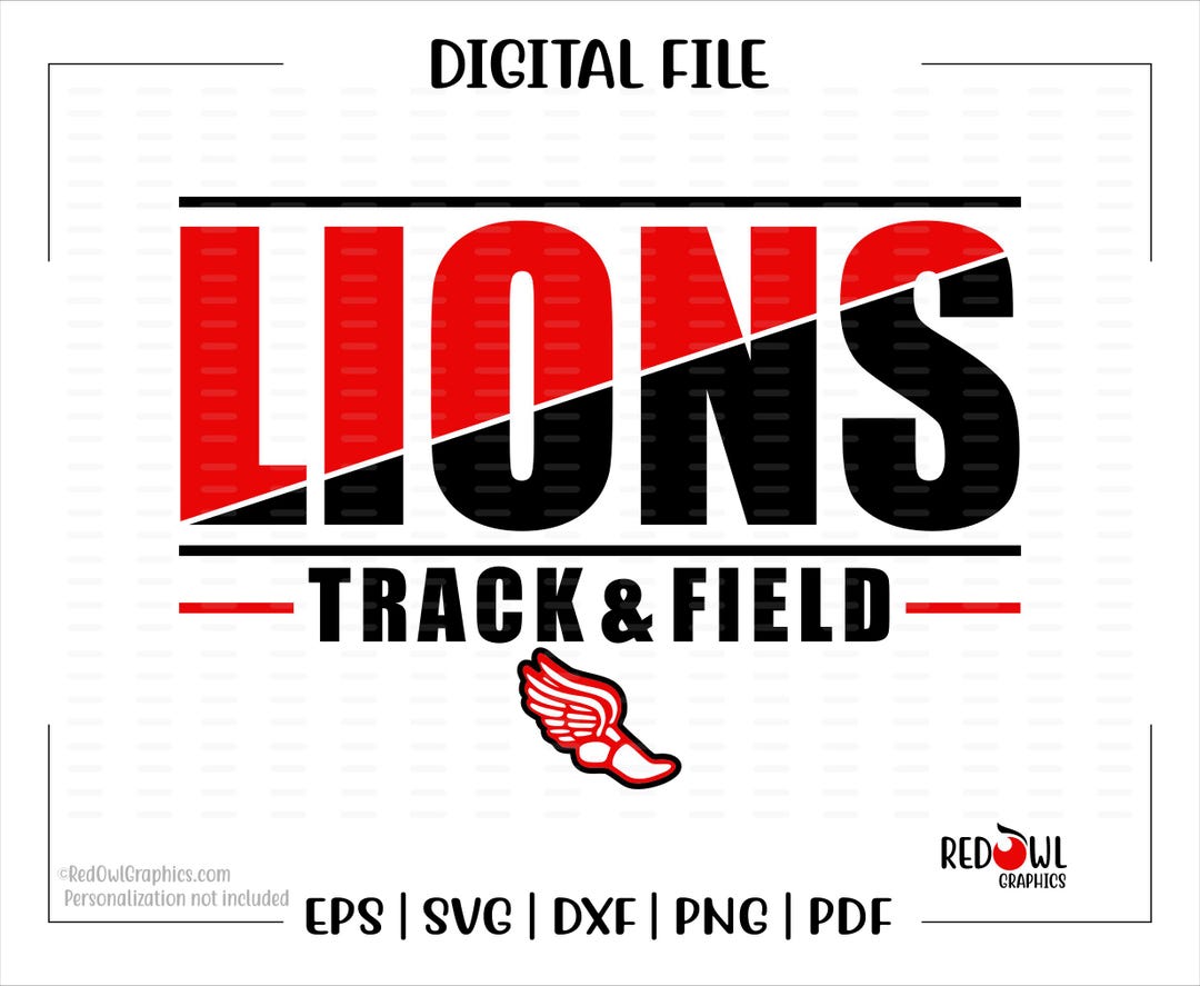 Track Svg, Lions Track Svg, Lion, Lions, Track, Field, Svg, Dxf, Eps ...