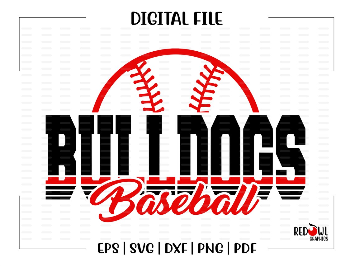 Baseball Svg Bulldog Baseball Svg Bulldog Bulldogs | Etsy