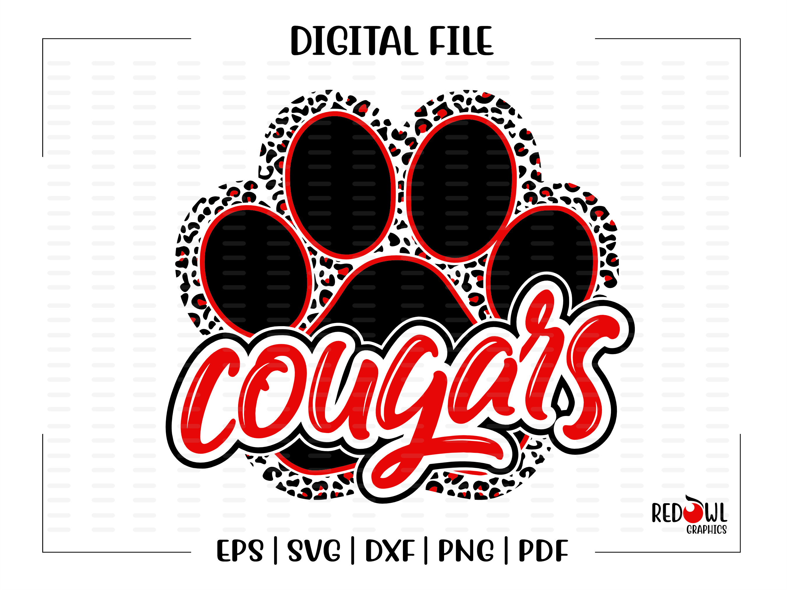 Cougar Clip Art Red