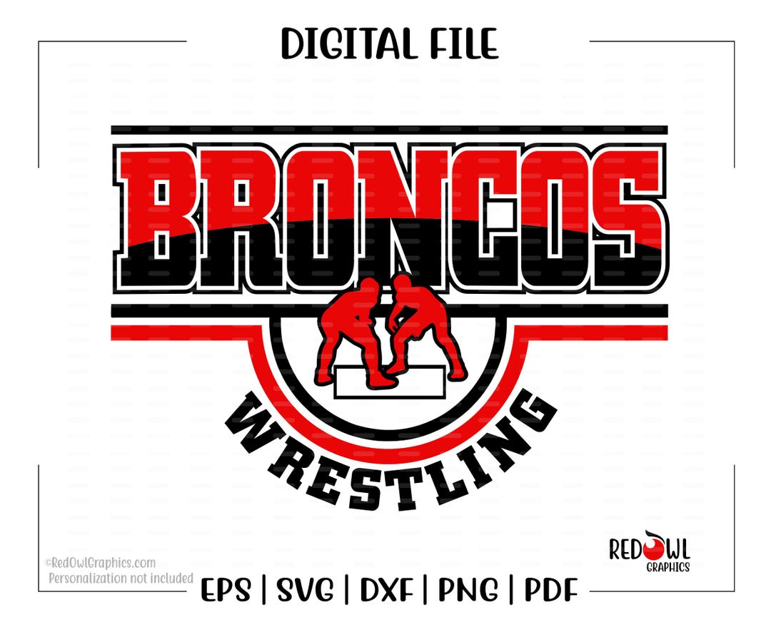 Broncos Wrestling Svg, Wrestling Svg, Bronco, Broncos Svg, Wrestling ...