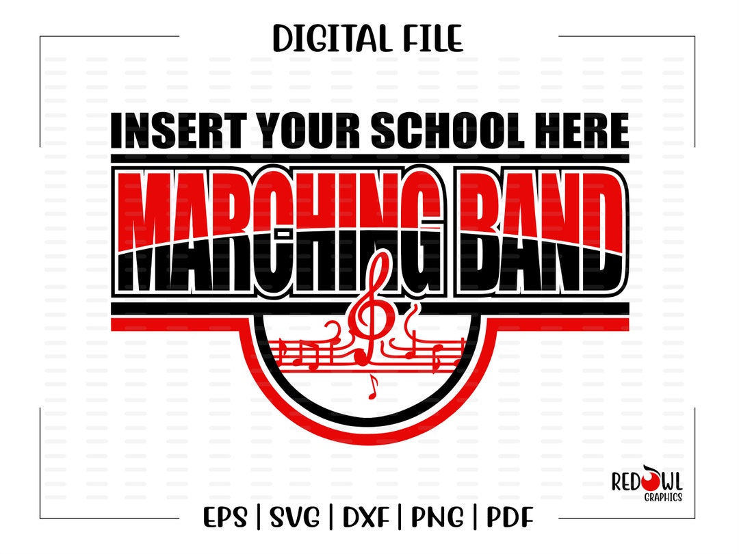 Band Svg Marching Band Svg Marching Band School Svg Dxf - Etsy