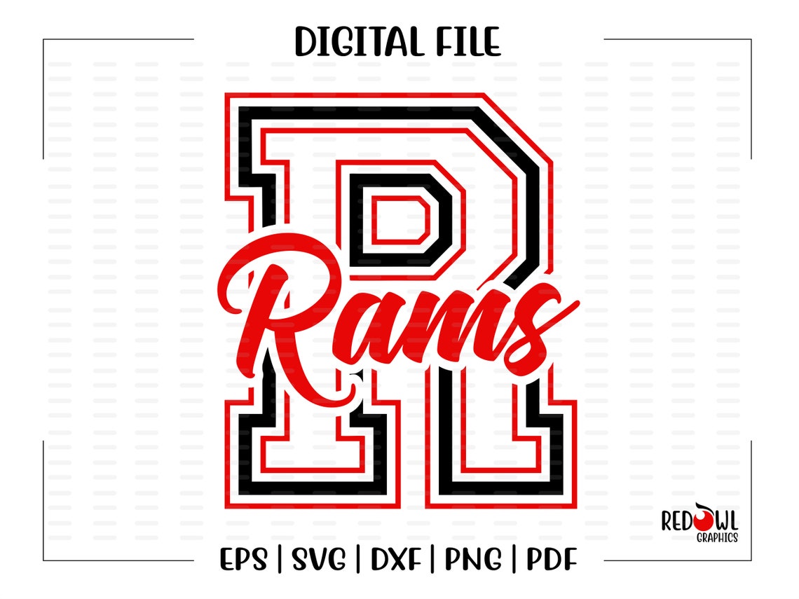 Ram Svg Rams Svg Ram Rams Mascot School Svg Dxf Eps - Etsy