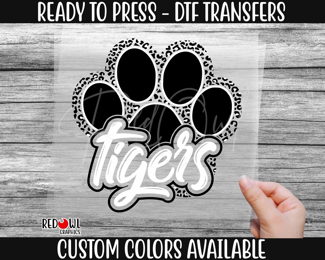 Ready to Press, Tiger, Tigers, DTF Transfer, Heat Transfer, Tigers DTF ...