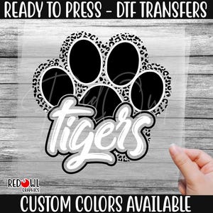 Ready to Press, Tiger, Tigers, DTF Transfer, Heat Transfer, Tigers DTF ...
