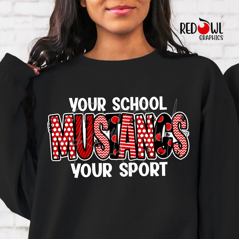 Mustang Cheer Sweatshirt - Etsy