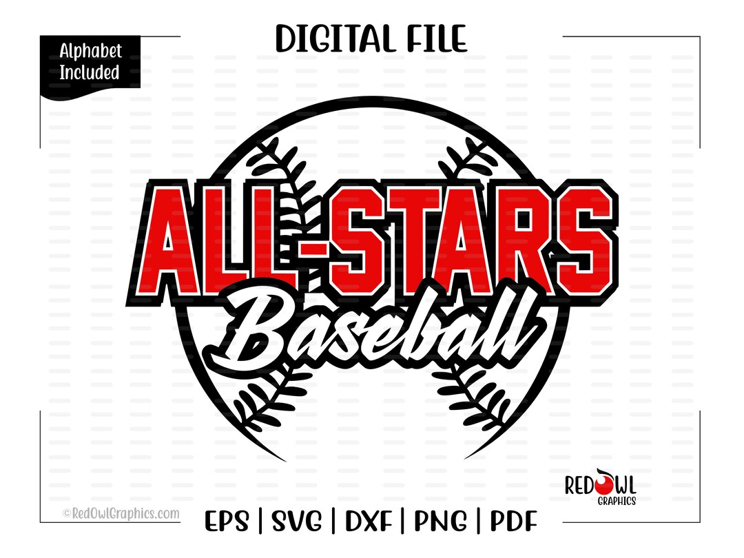 All Star Svg, All-star Svg, Baseball Svg, Baseball, All Stars, All ...