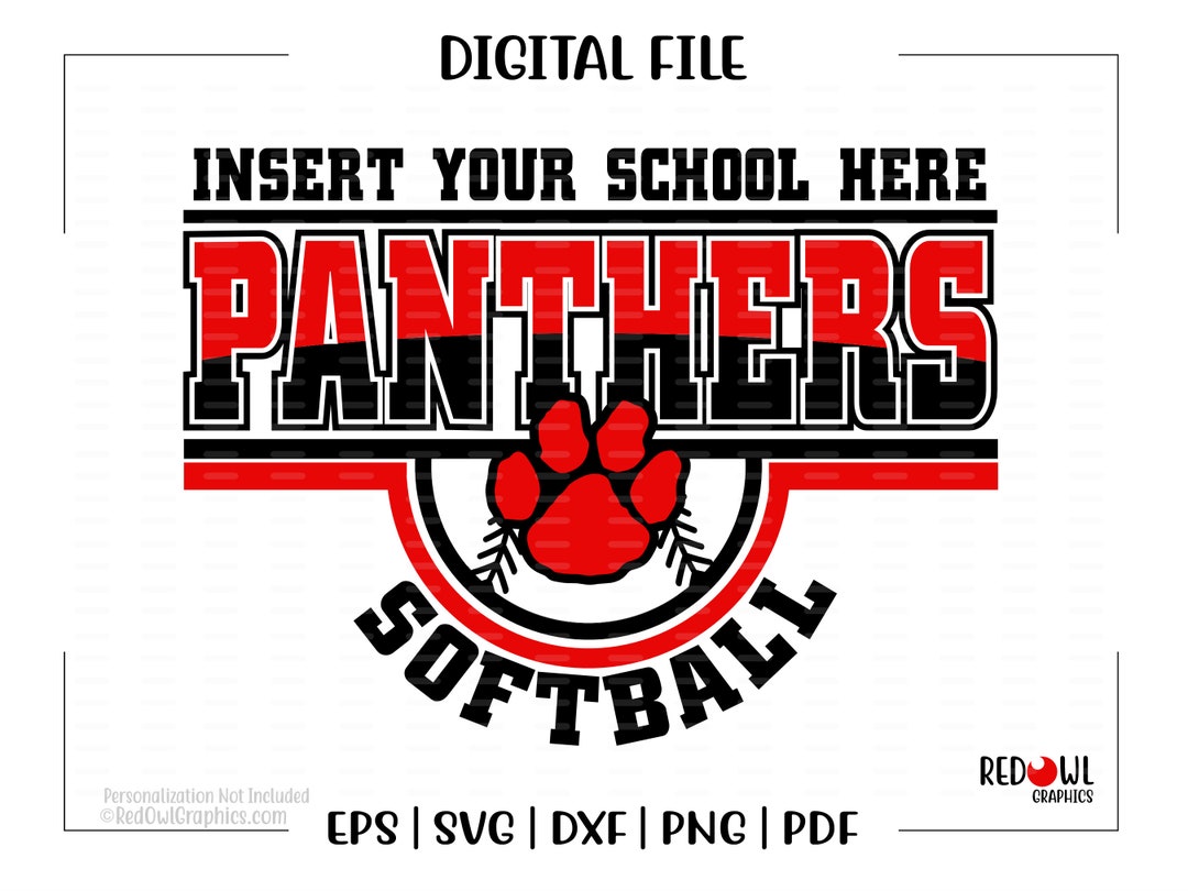 Softball Svg, Lady Panther Softball Svg, Lady, Panther, Panthers ...