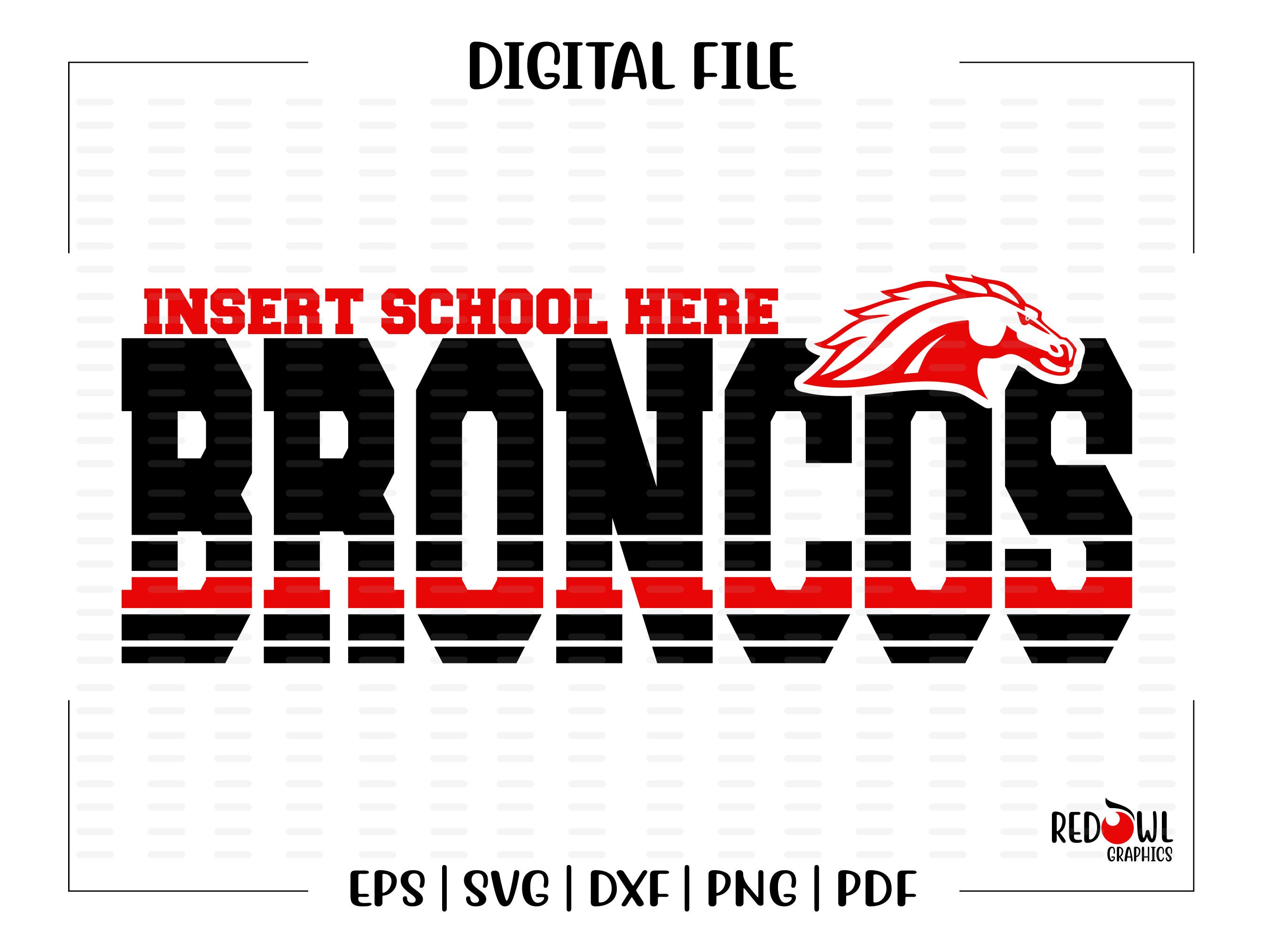 Art & Collectibles sublimation Broncos svg Mascot cut file clipart ...