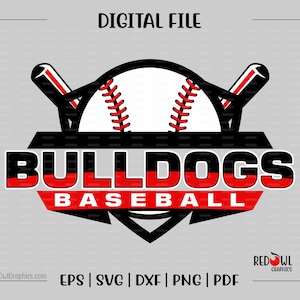 Baseball Svg, Bulldog Baseball Svg, Bulldog, Bulldogs, Baseball, Svg ...