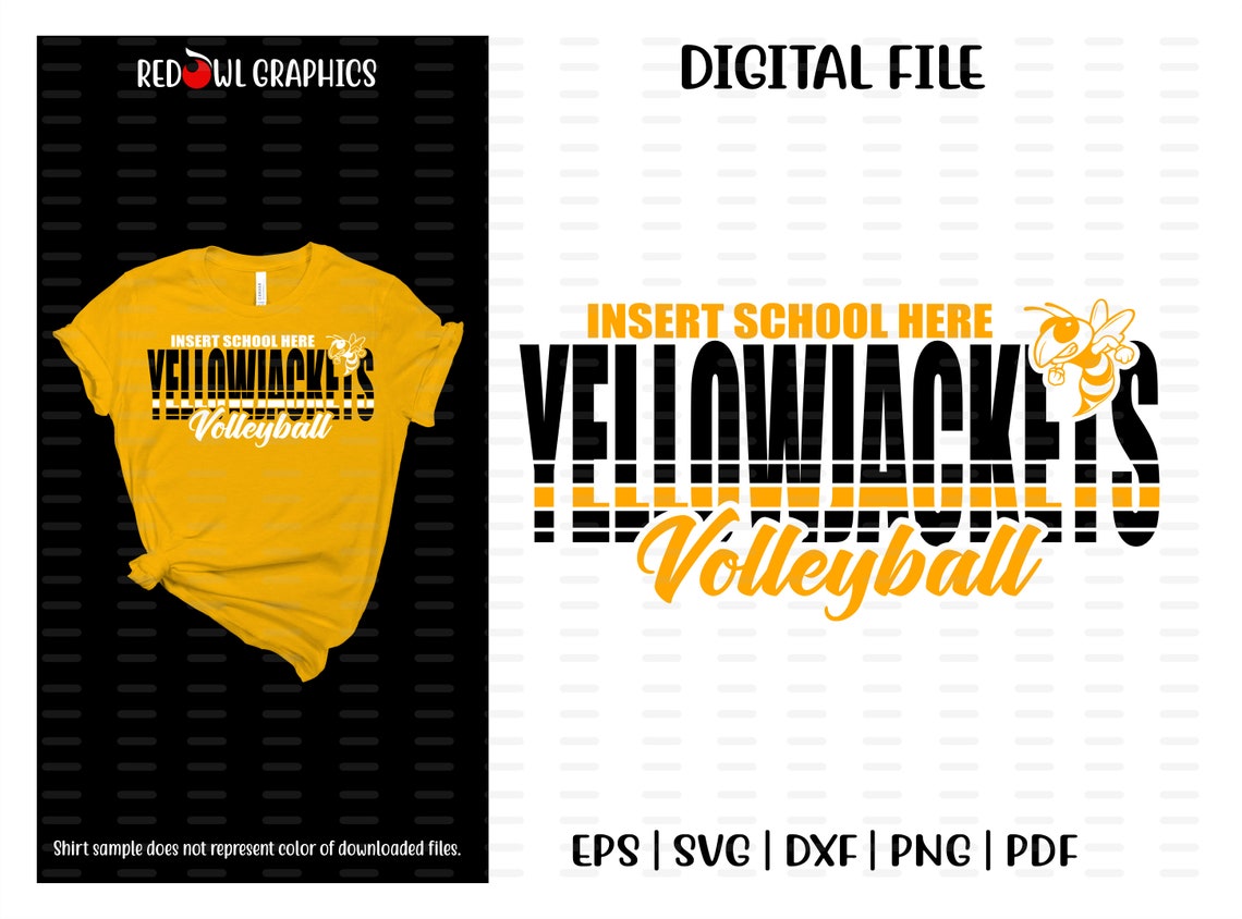 Volleyball Svg, Yellowjackets, Yellowjacket, Yellow, Jacket, Volleyball ...