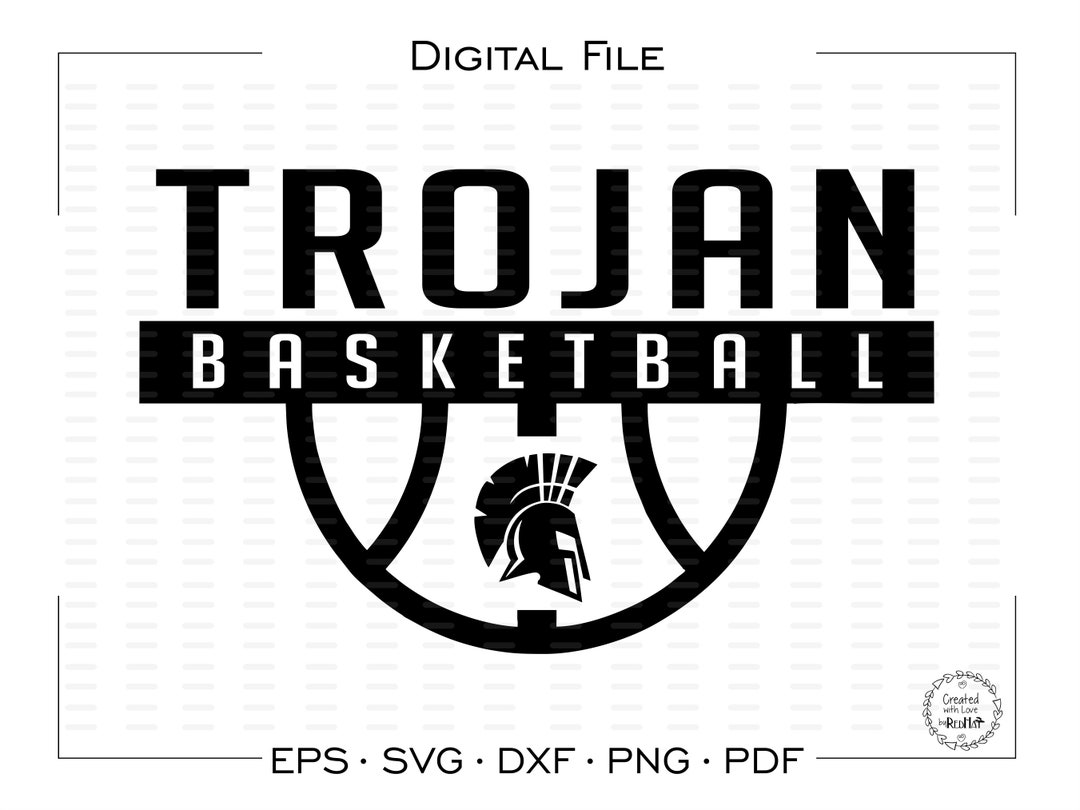 Trojan Basketball Clipart
