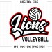 Volleyball Svg, Lions Volleyball Svg, Lion, Lions, Volleyball, Svg, Dxf ...