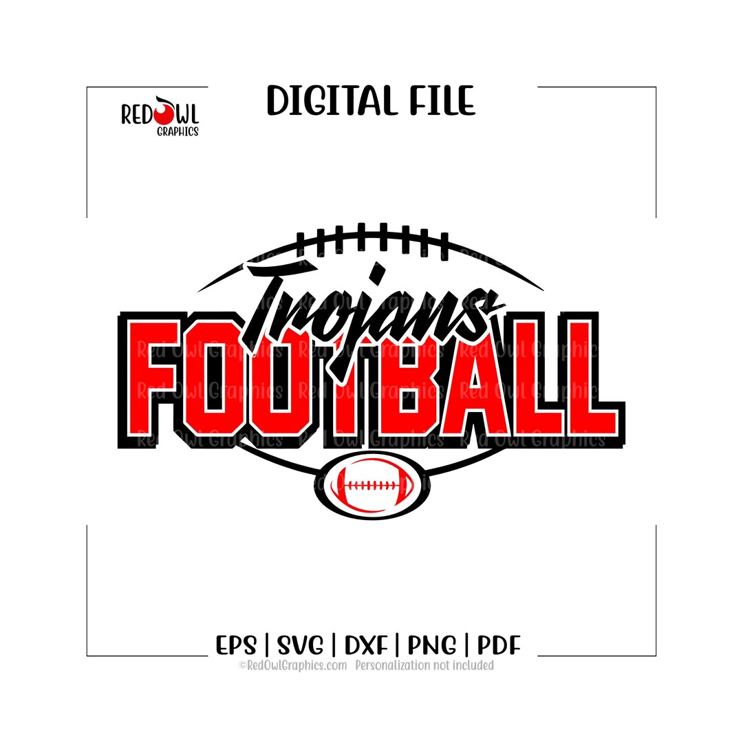 Football Svg, Trojan Football Svg, Trojan, Trojans, Football, Svg, Dxf ...