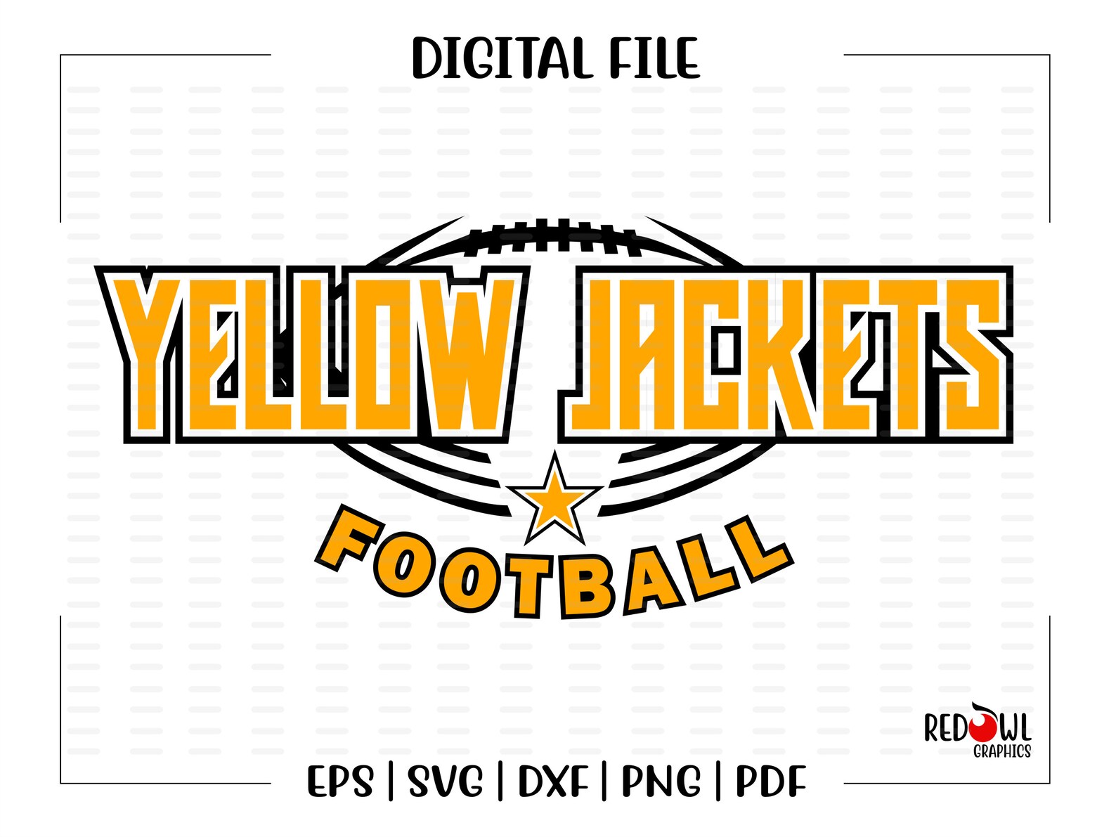 Yellow Jacket Football Svg, Yellowjacket, Football Svg, Yellow Jacket ...