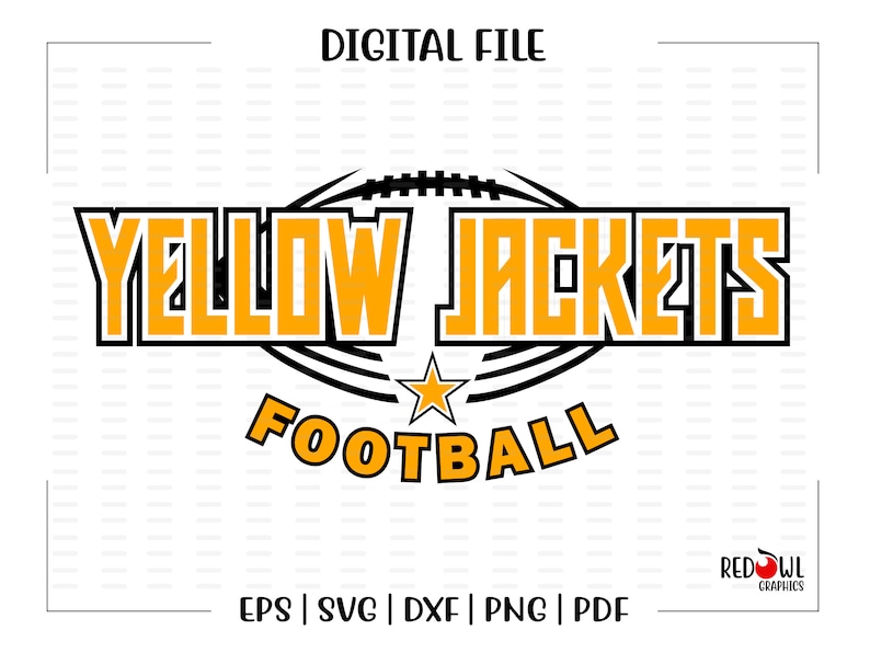 Yellow Jacket Football Svg Yellowjacket Football Svg Yellow - Etsy