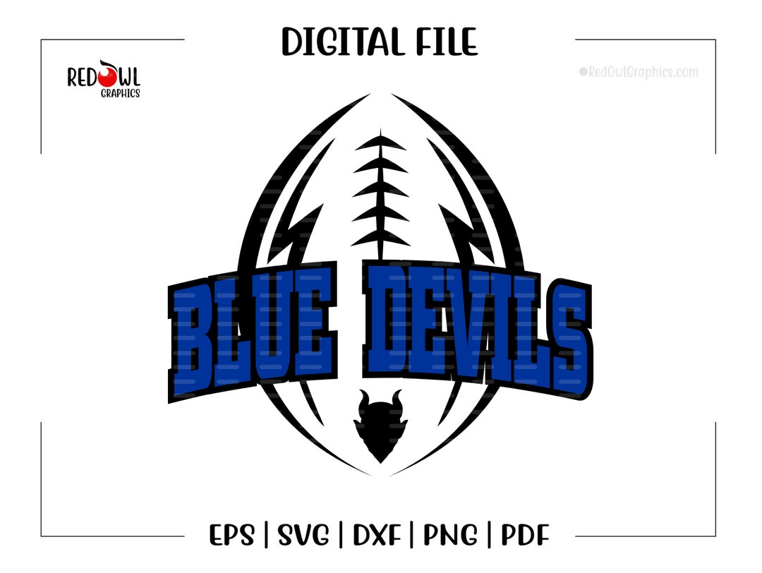 Football Svg, Blue Devil Svg, Blue Devil Football, Devil, Blue Devil ...