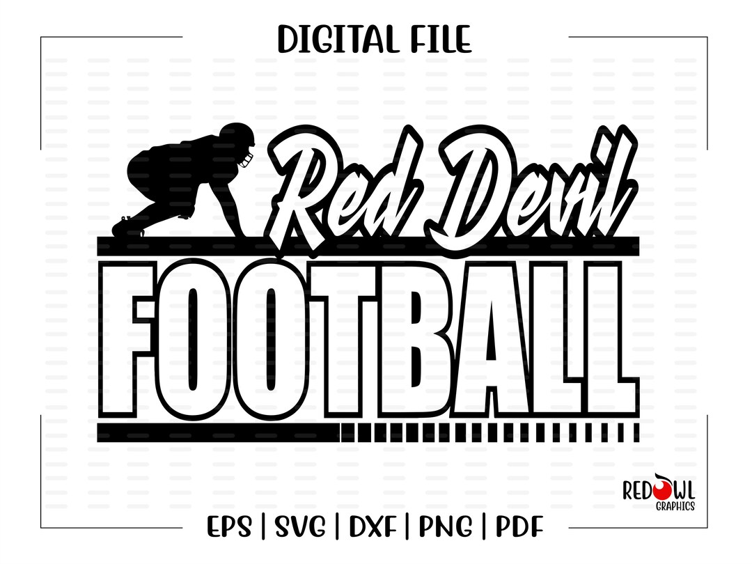 Red Devil Football Svg, Football Svg, Red Devil, Red, Devils, Football ...