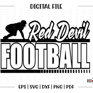 Red Devil Football Svg, Football Svg, Red Devil, Red, Devils, Football ...
