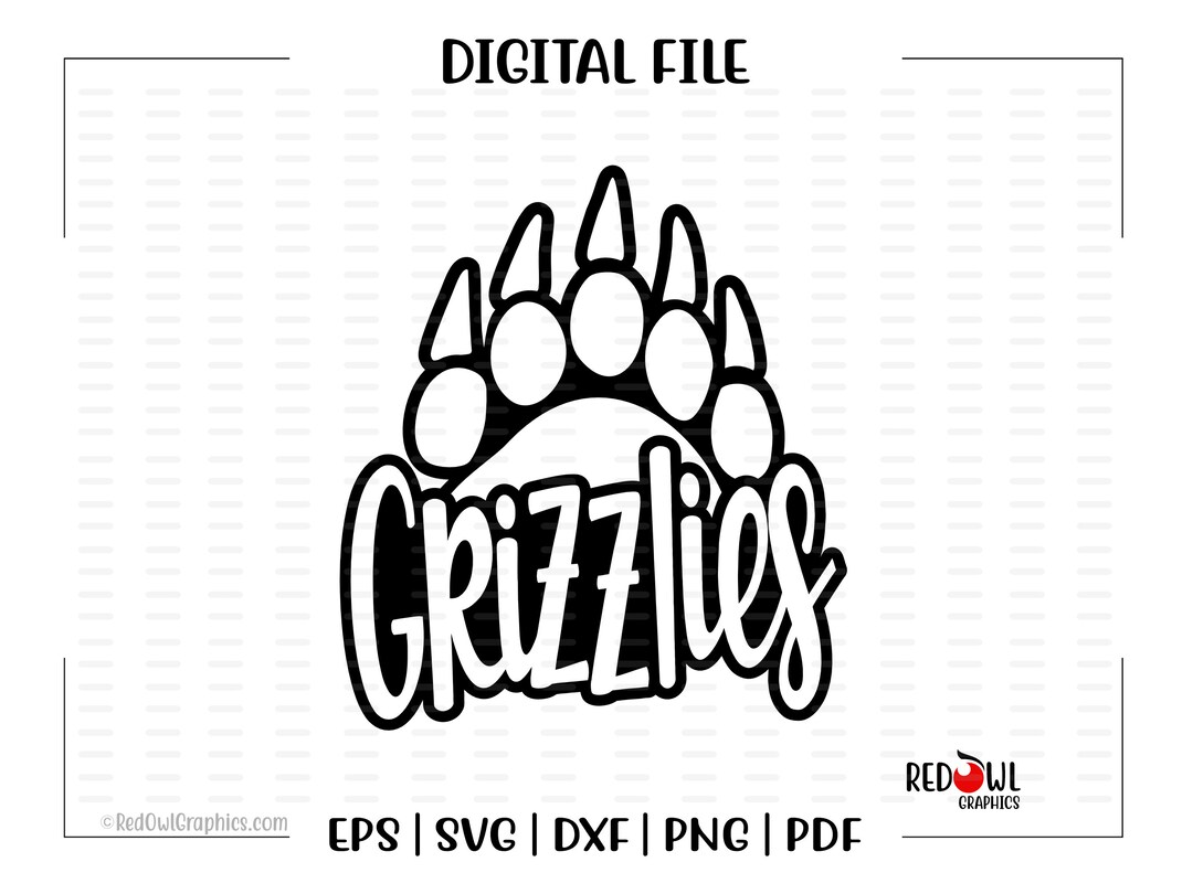Grizzlies Svg, Grizzlies Svg, Grizzlies, Clipart, Mascot, School, Svg ...