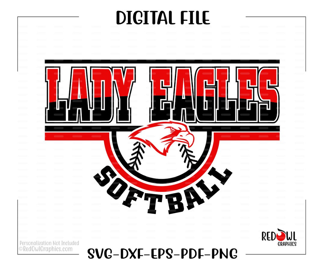 Lady Eagles Softball Svg, Softball Svg, Lady, Eagle, Eagles, Softball ...