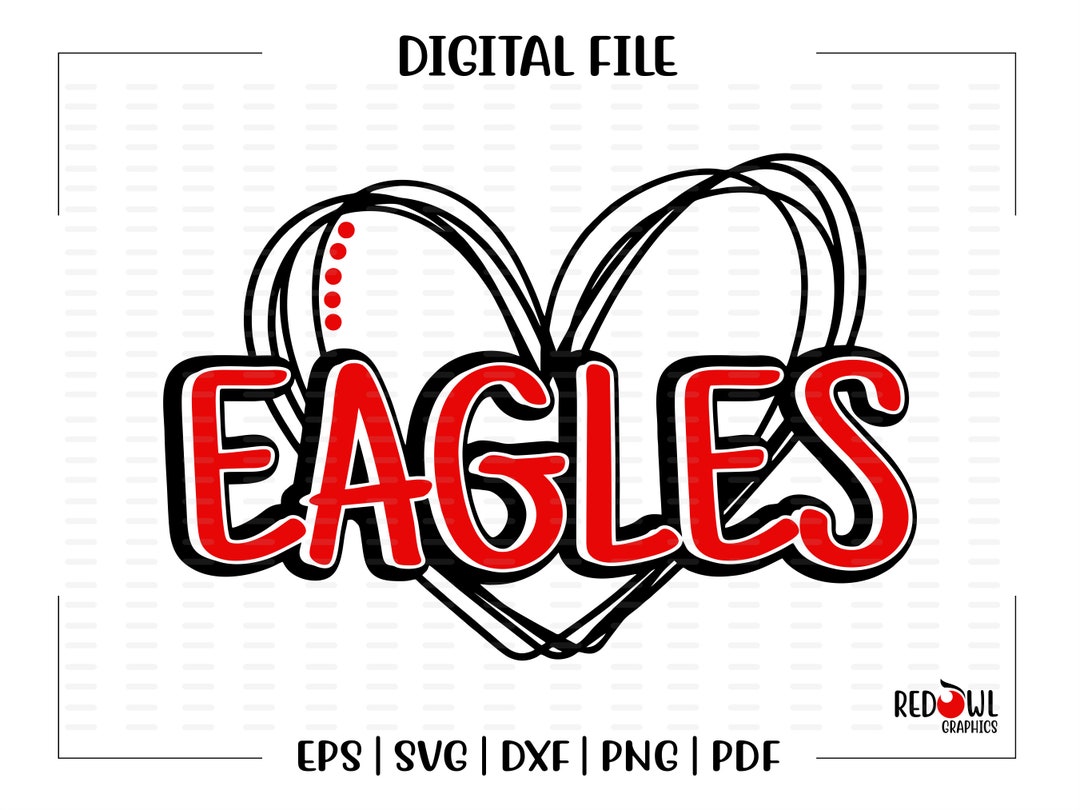Eagle Svg, Eagles Svg, Eagle, Eagles, Love, Mascot, Heart, Svg, Dxf ...