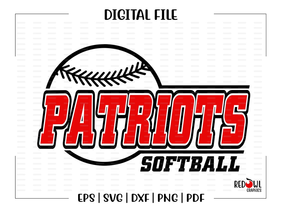 Patriot Softball Svg, Softball Svg, Patriot, Patriots, Softball, Design ...